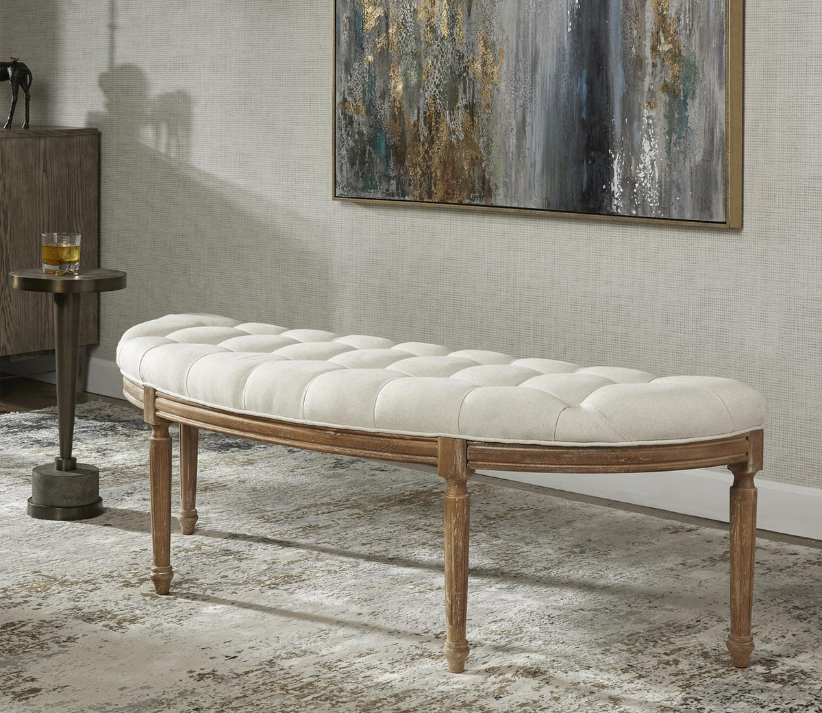 Leggett Demilune Bench – Antique Exchange Interiors